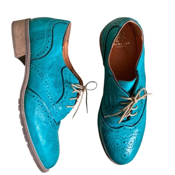 Embassy London | Shoes | Embassy London Womens Turquoise Leather ...
